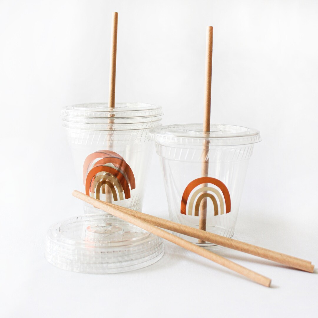 Boho Cups/boho Rainbow Cups/brown Boho Cups/brown Boho Birthday Party ...
