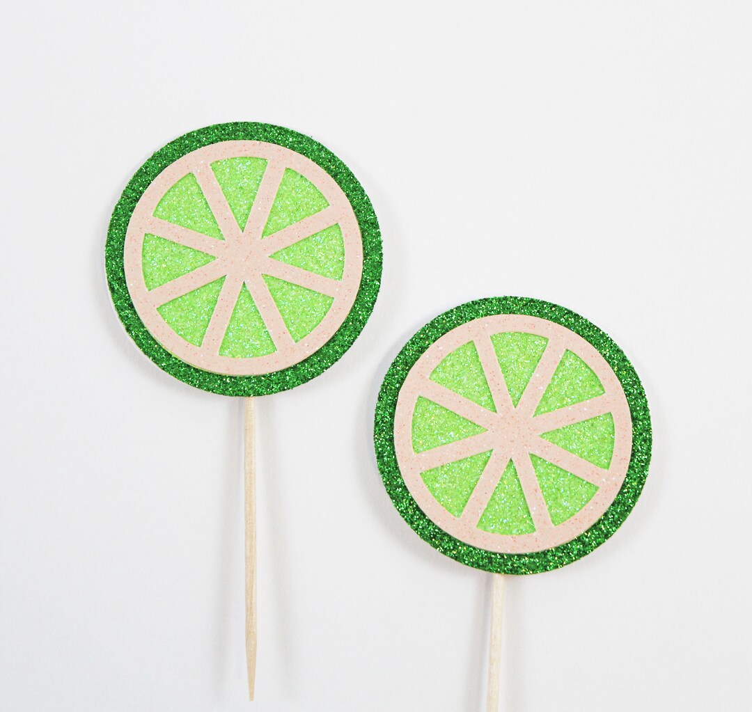 Lime Cupcake Topper (style 1),centerpiece,topper-birthday,baby Shower ...