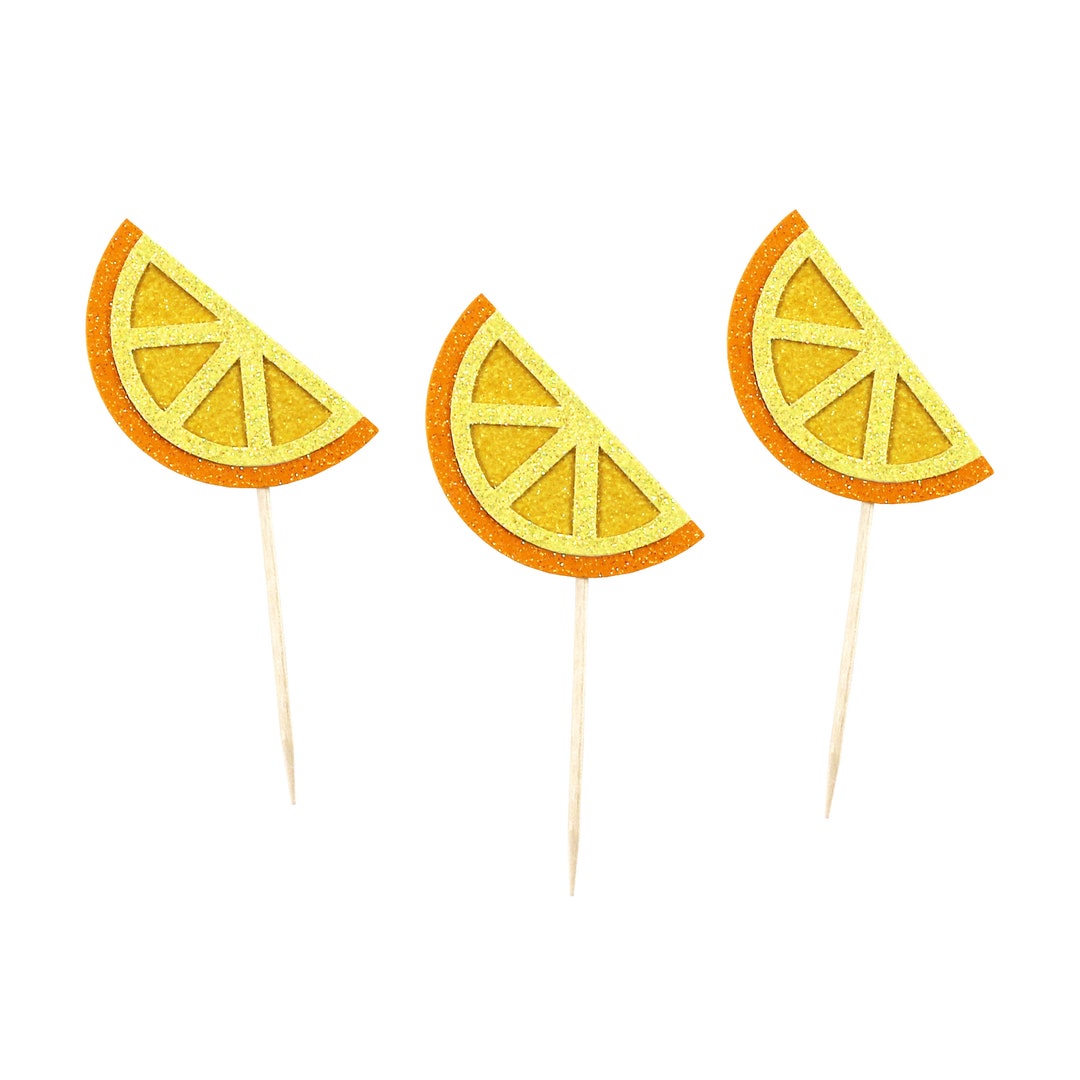 Orange Cupcake Toppers/orange Cupcake Topper/tutti Frutti Cupcake ...