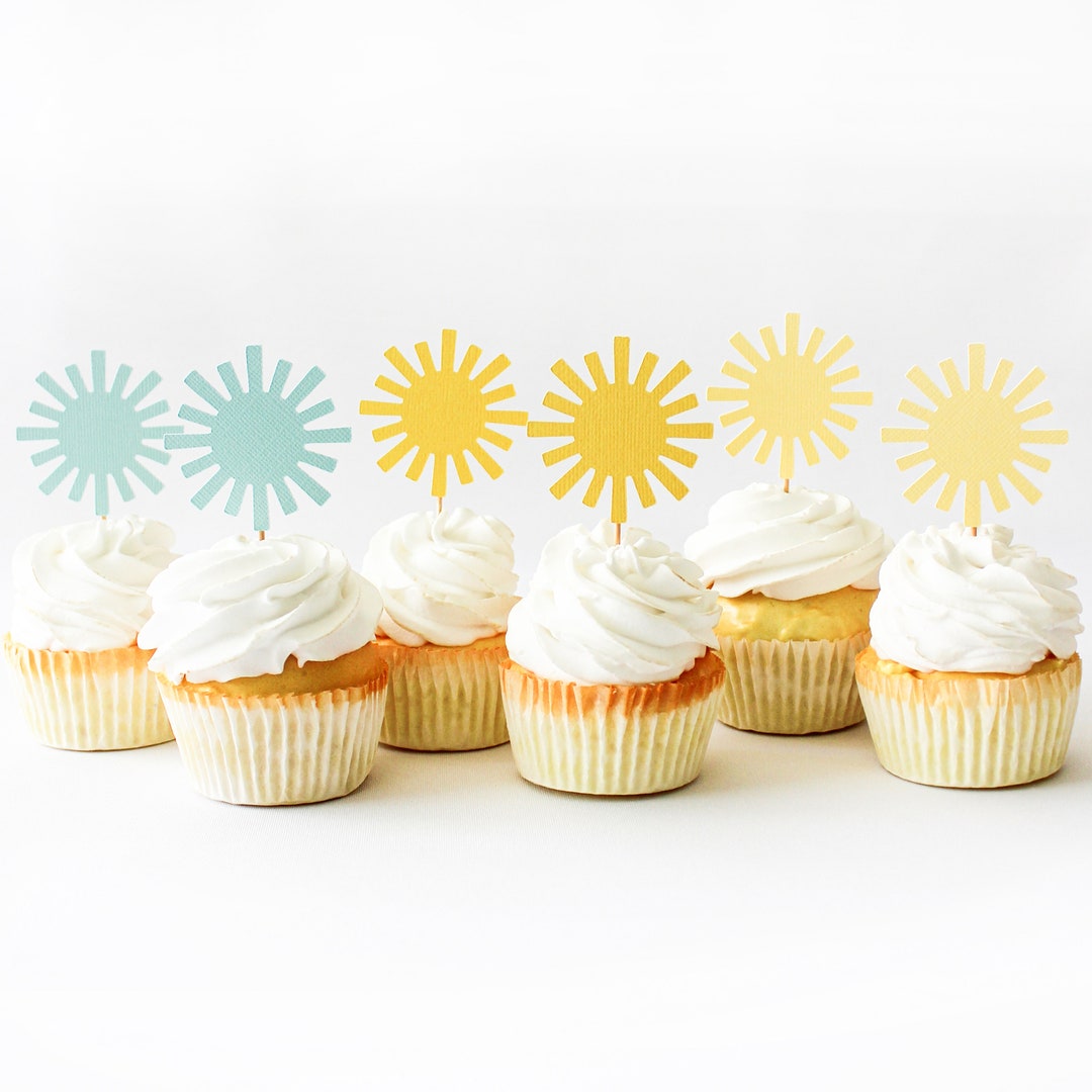 Boho Sun Cupcake Toppers/sun Cupcake Toppers/sunshine Cupcake Toppers ...