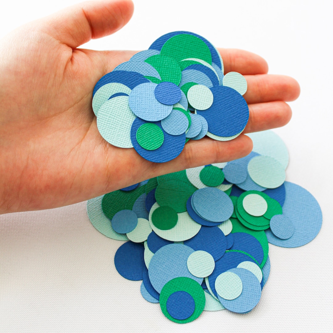 168 Pcs Circle Confetti/blue Circle Confetti/blue Dinosaur 1st Birthday ...