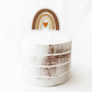 Boho Rainbow Cake Topper/brown Boho Cake Topper/brown Boho Birthday ...