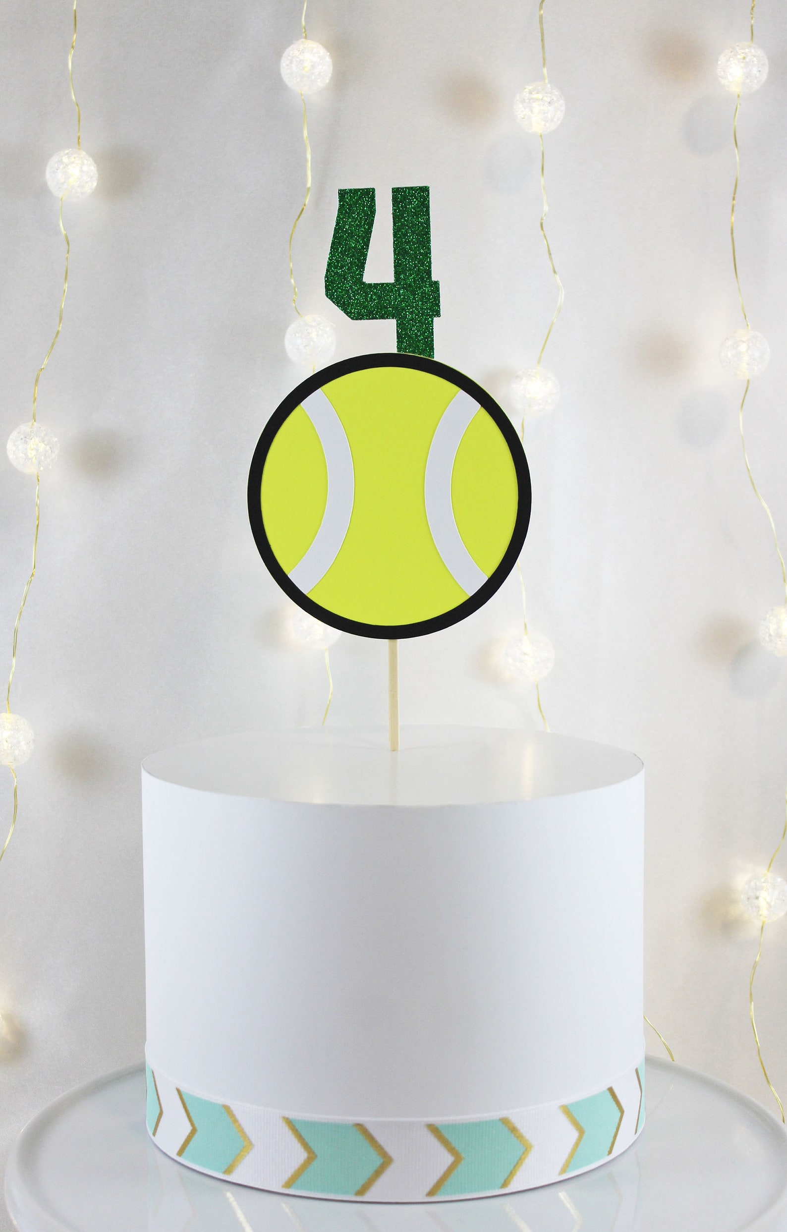 Tennis Cake Topper/tennis With Customized Age Cake - Etsy