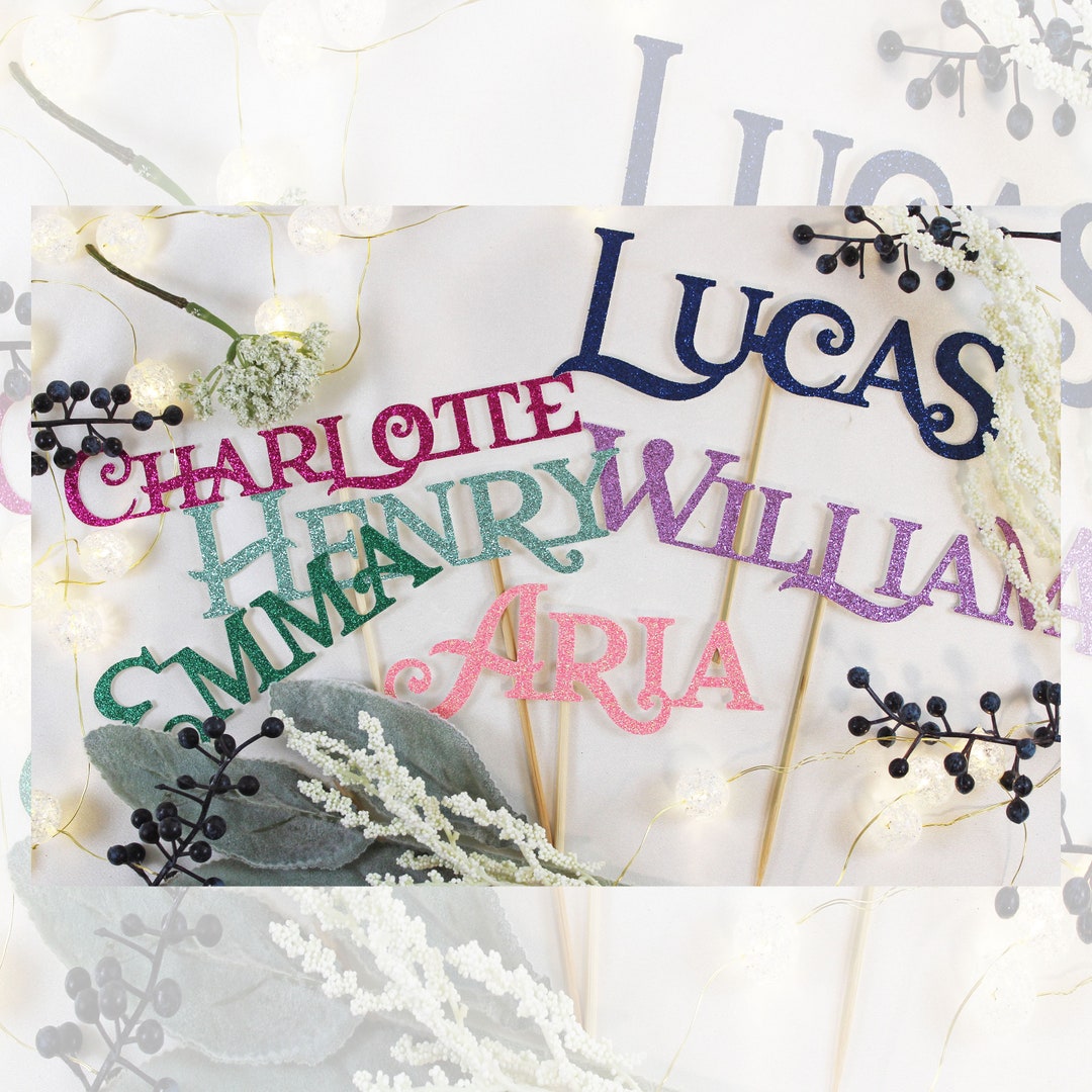 Custom & Personalized Name Cake Topper,centerpiece-birthday,graduation ...