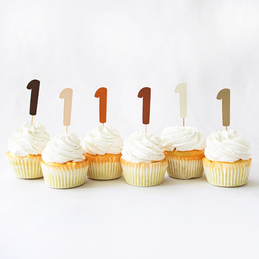 Boho 1 Cupcake Toppers/boho Number 1 Cupcake Toppers/one Boho Cupcake ...