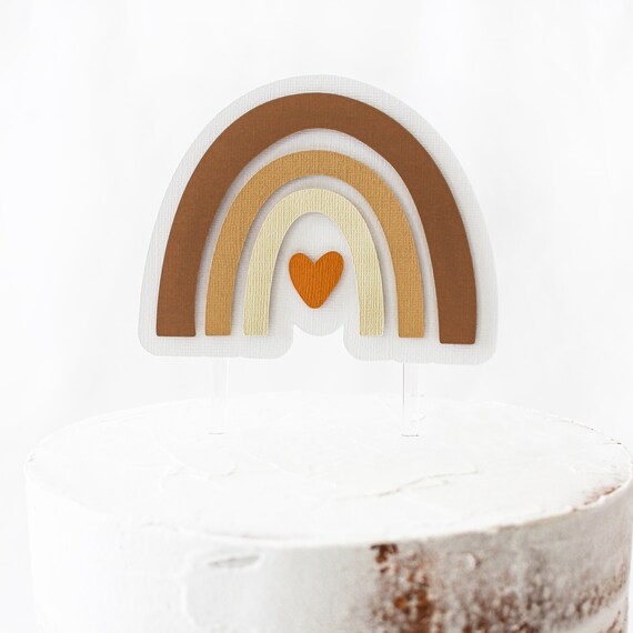Boho Rainbow Cake Topper/brown Boho Cake Topper/brown Boho | Etsy