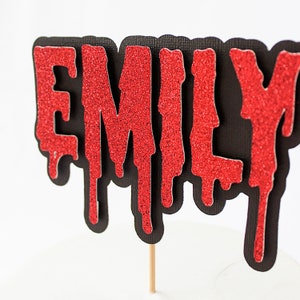 Horror Cake Topper/custom Name Cake Topper/halloween Happy Birthday ...