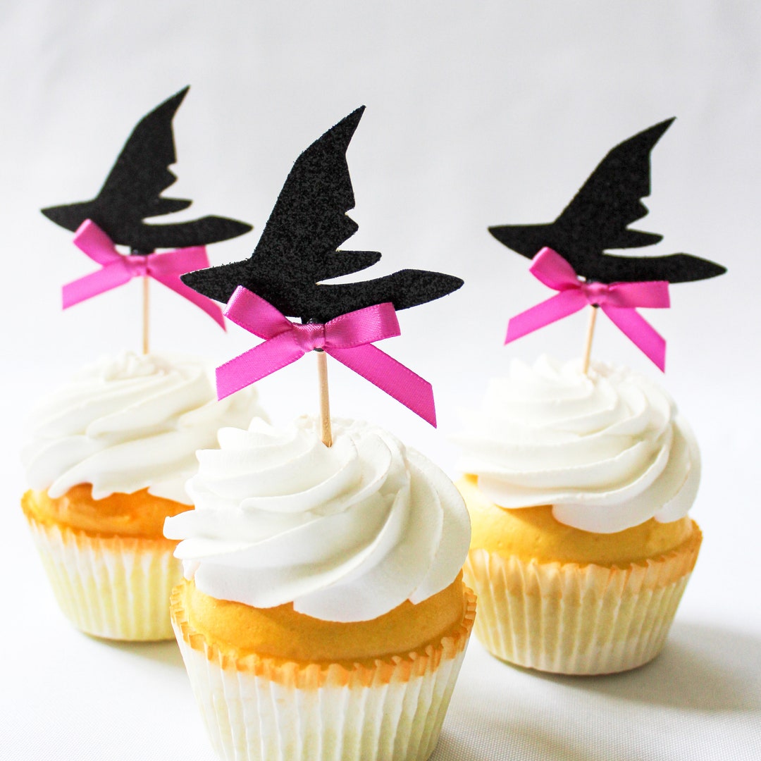 Witch Hat Cupcake Topper/halloween Cupcake Topper/halloween Birthday ...