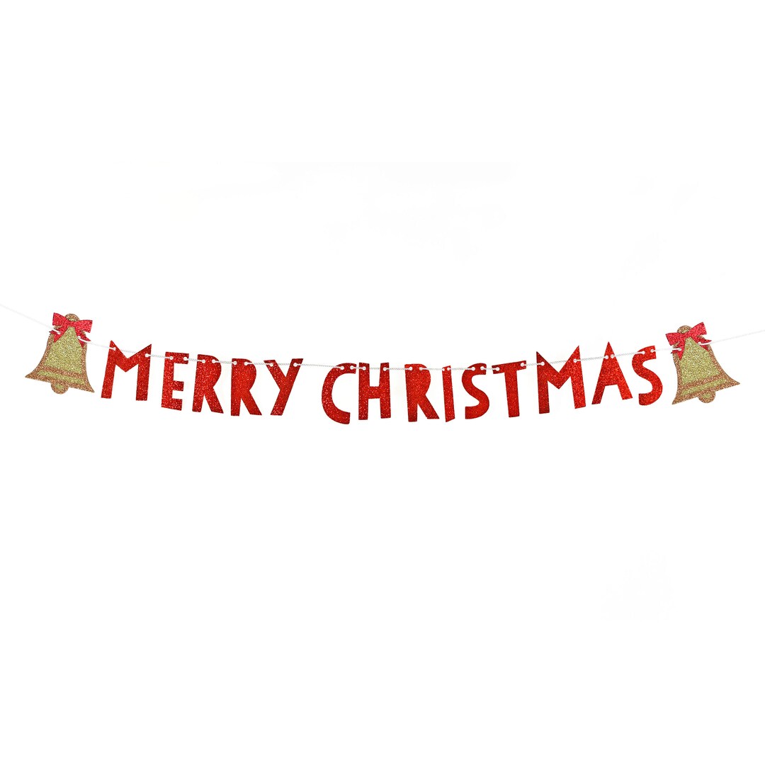 Christmas Bell Banner/merry Christmas Banner/merry Christmas Garland ...