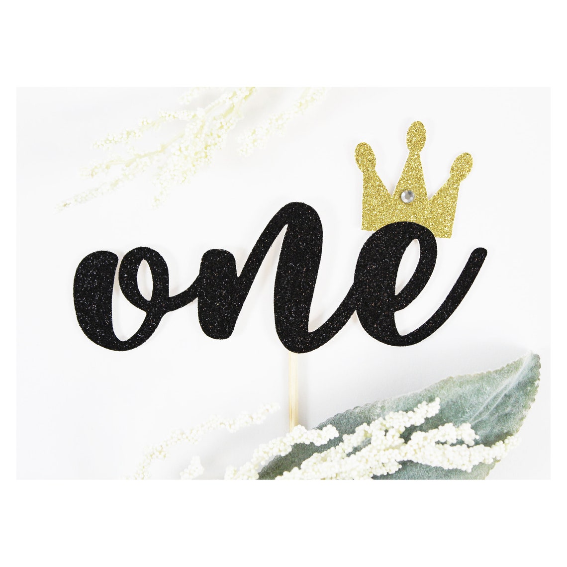 One Cake Topper/crown Cake Topper/prince Cake Topper/centerpiece,topper ...