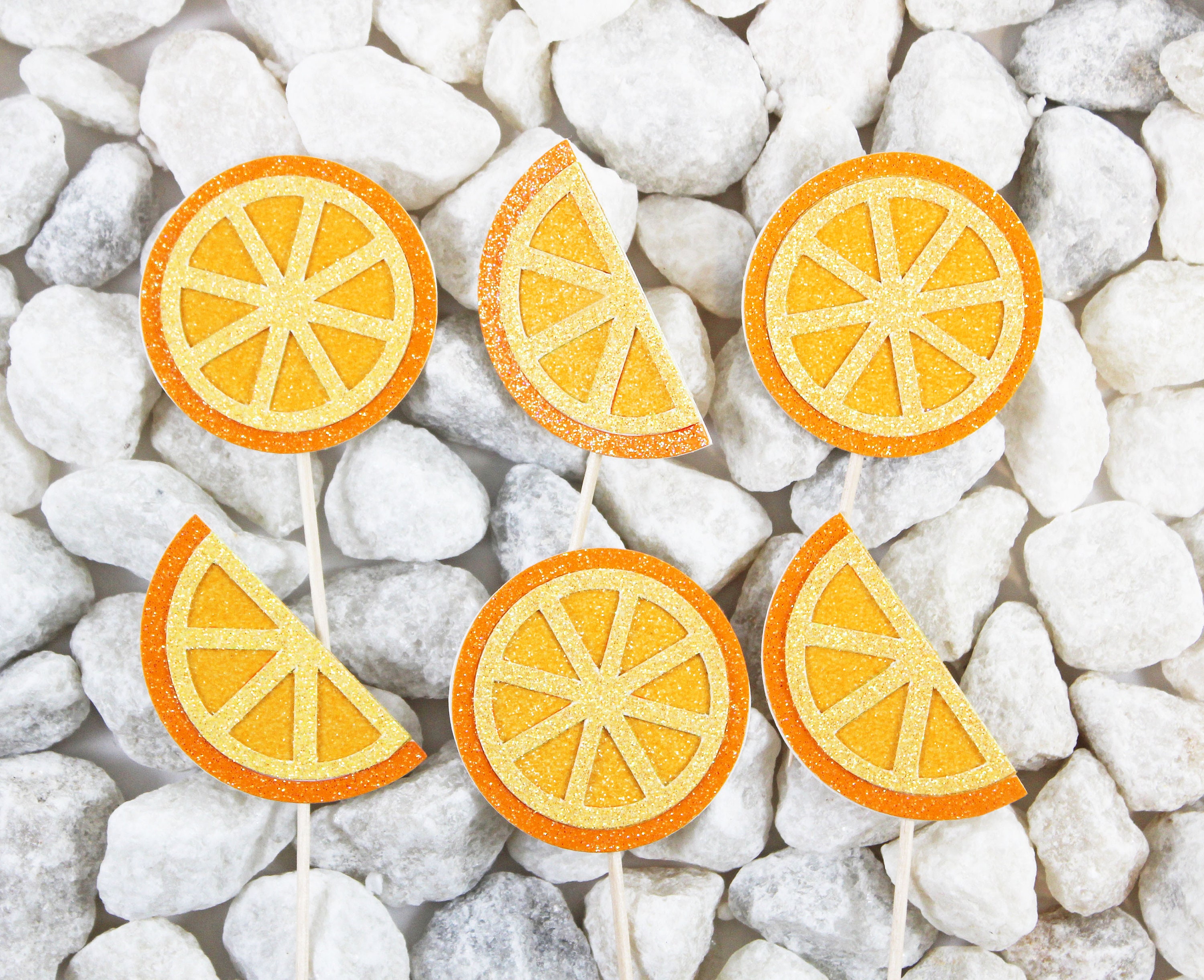 Orange Cupcake Toppers/orange Cupcake Topper/tutti Frutti Cupcake ...