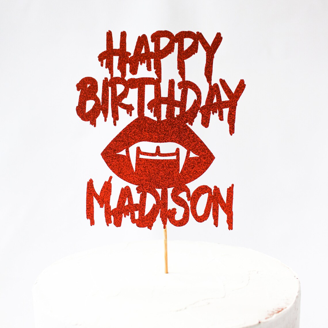 Vampire Birthday Cake Topper/vampire Birthday Party/vampire | Etsy