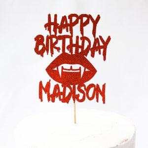 Vampire Birthday Cake Topper/vampire Birthday Party/vampire Lip Cake ...
