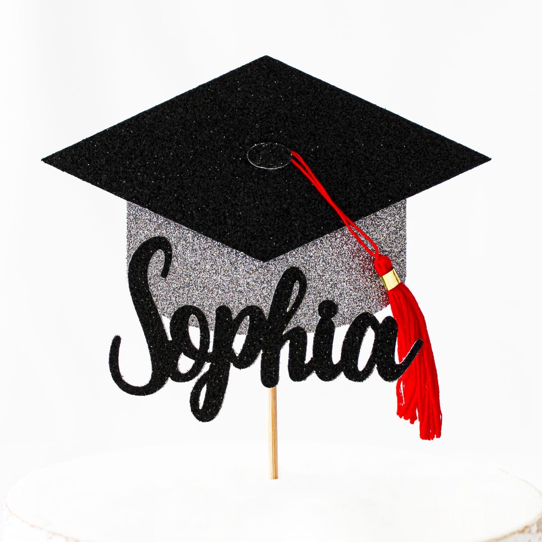 Customized NAME With Graduation Cap & Tassel Topper/graduation Cake ...