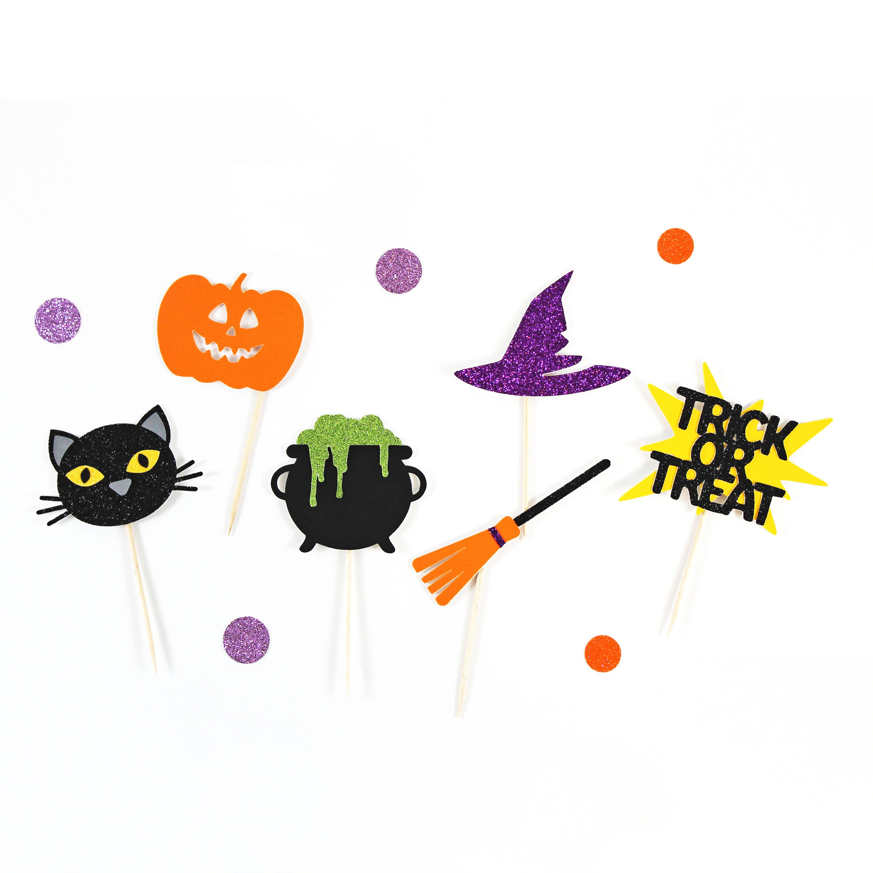 Halloween Black Cat/jack O Lantern/witch Cauldron/witch - Etsy