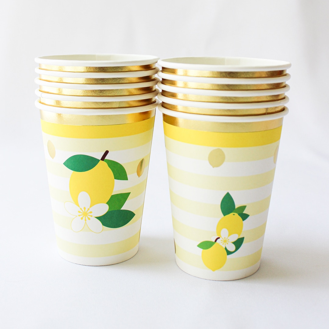 Lemon Cups/lemon Birthday Party Cups/lemon Bridal Shower/lemon Baby ...