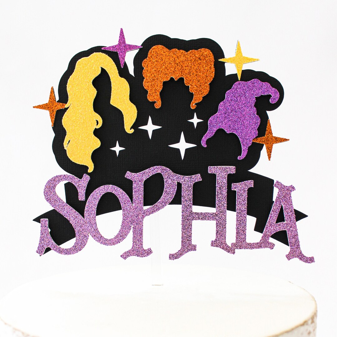 Halloween Cake Topper/witches Cake Topper/witch Hat Cake Topper/hocus ...