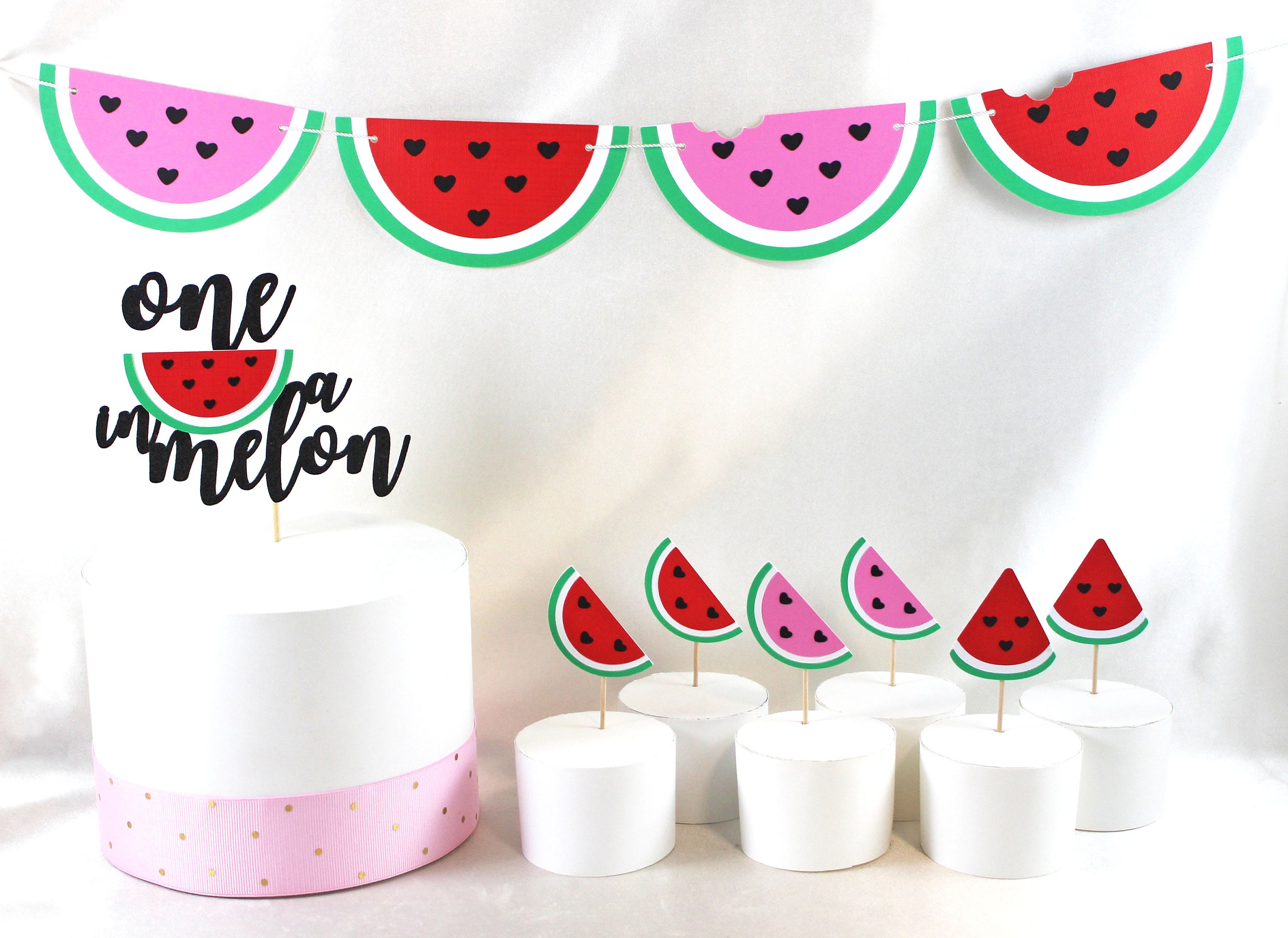 One in a melon Cake Topper/One in a melon First | Etsy