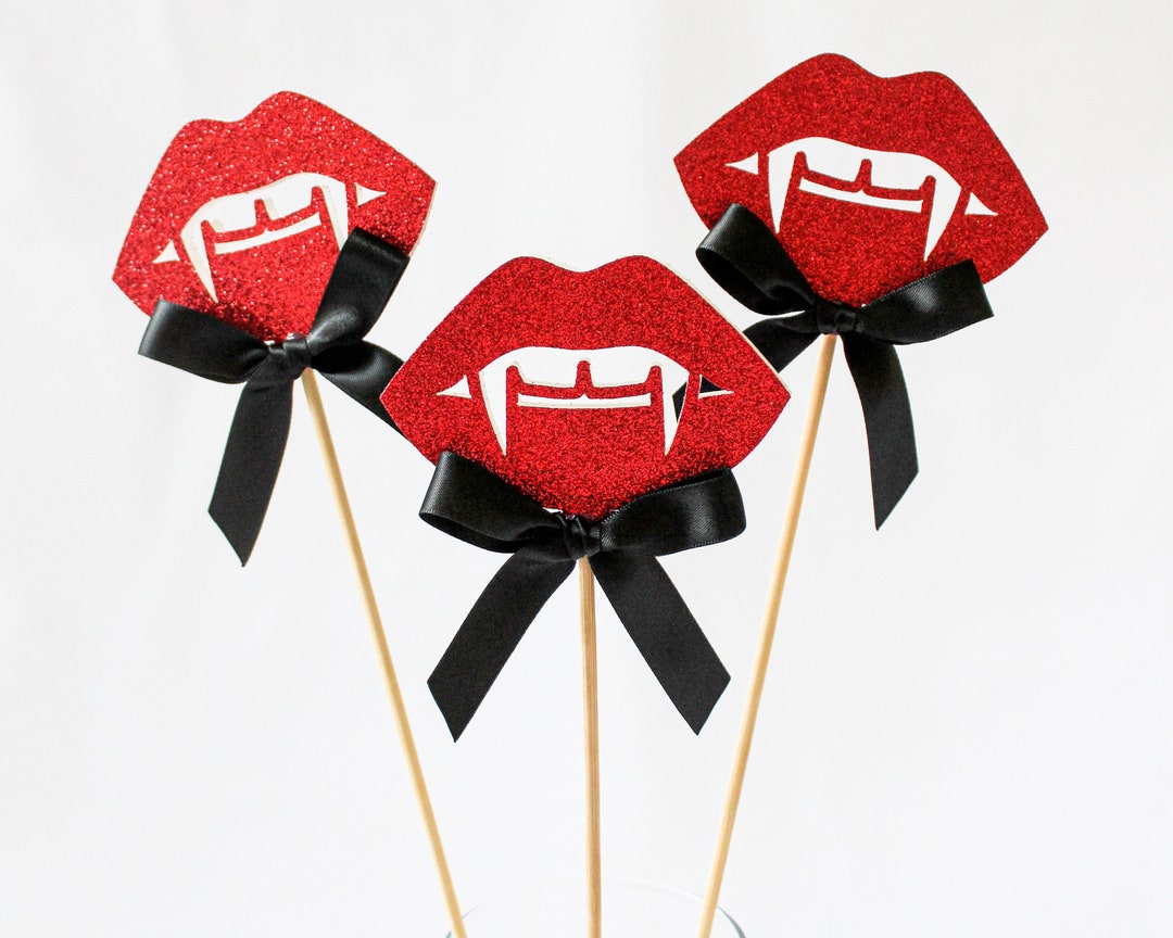 Vampire Birthday Centerpieces/vampire Birthday Party/vampire Lip ...
