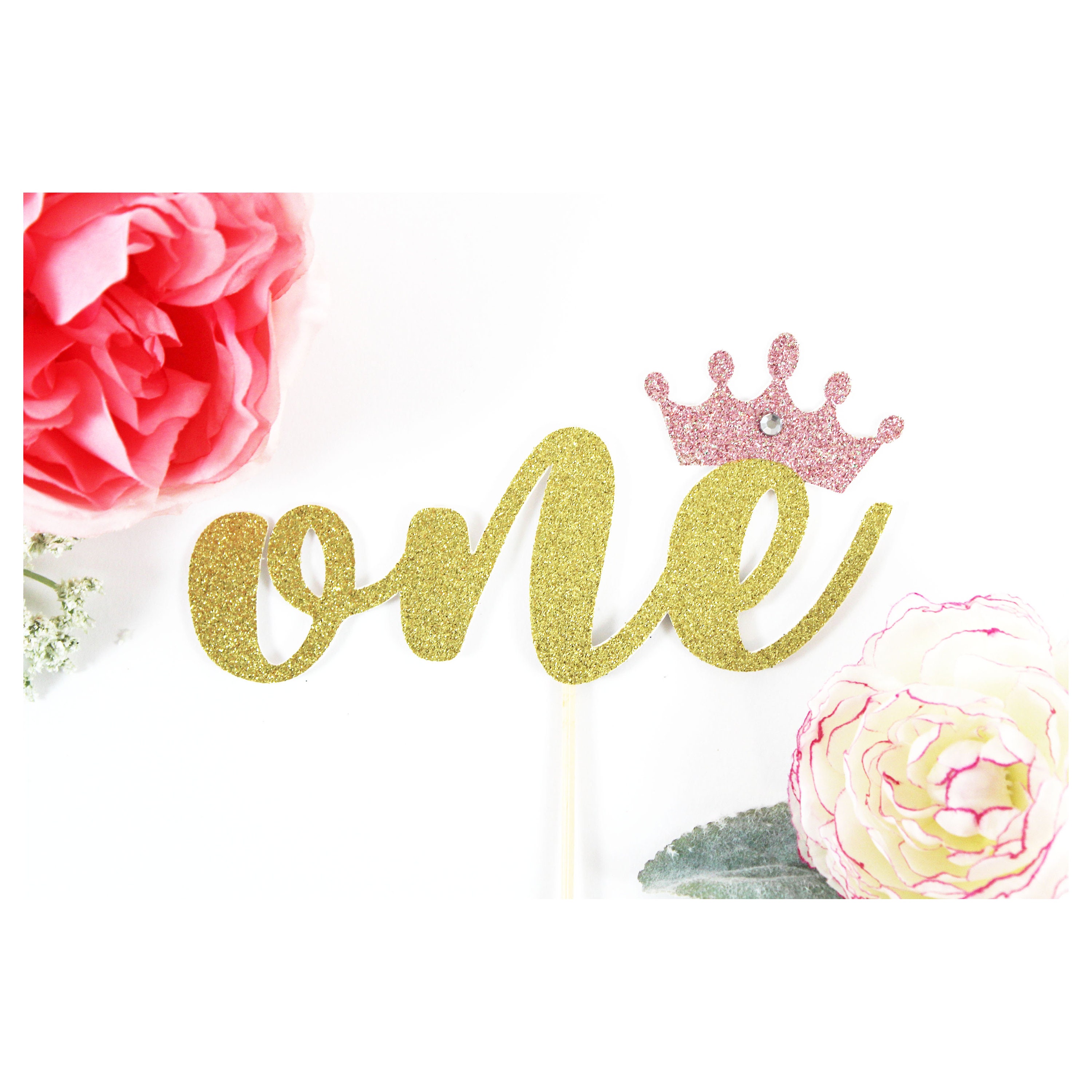 One Cake Topper/princess Cake Topper/tiara Cake Topper/first Birthday ...