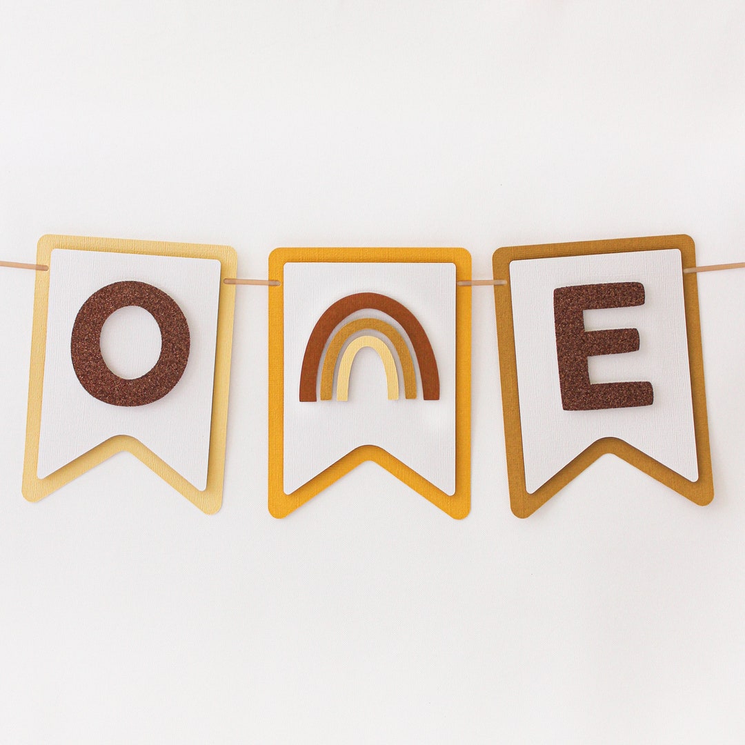 Boho Rainbow ONE Banner/boho ONE Banner/boho Rainbow Banner/boho 1st ...