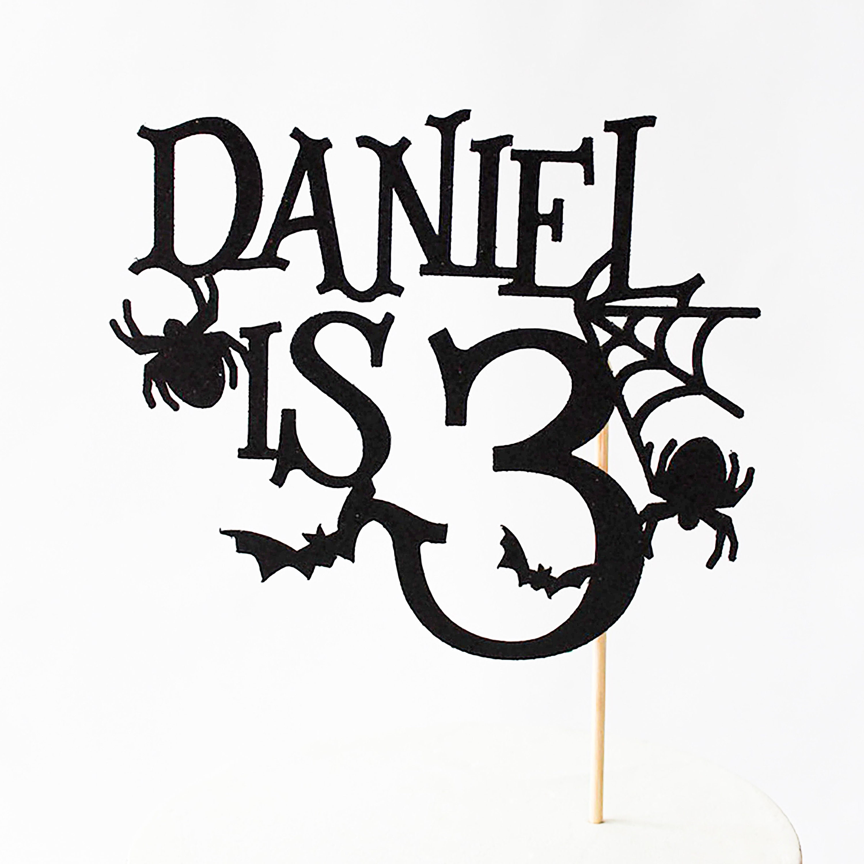 Halloween Happy Birthday Cake Topper/halloween Birthday Cake | Etsy