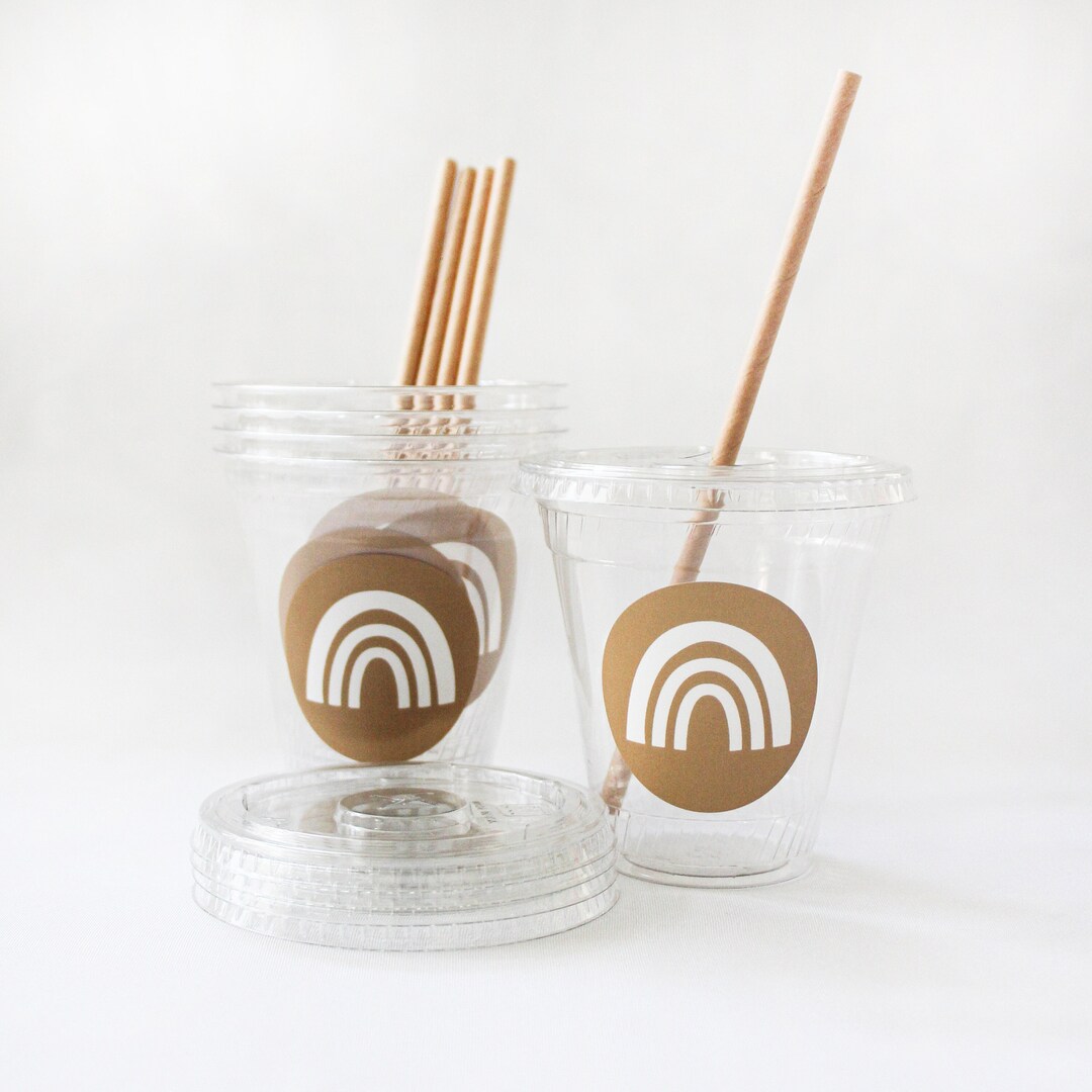 Boho Cups/boho Rainbow Cups/brown Boho Cups/brown Boho Birthday Party ...