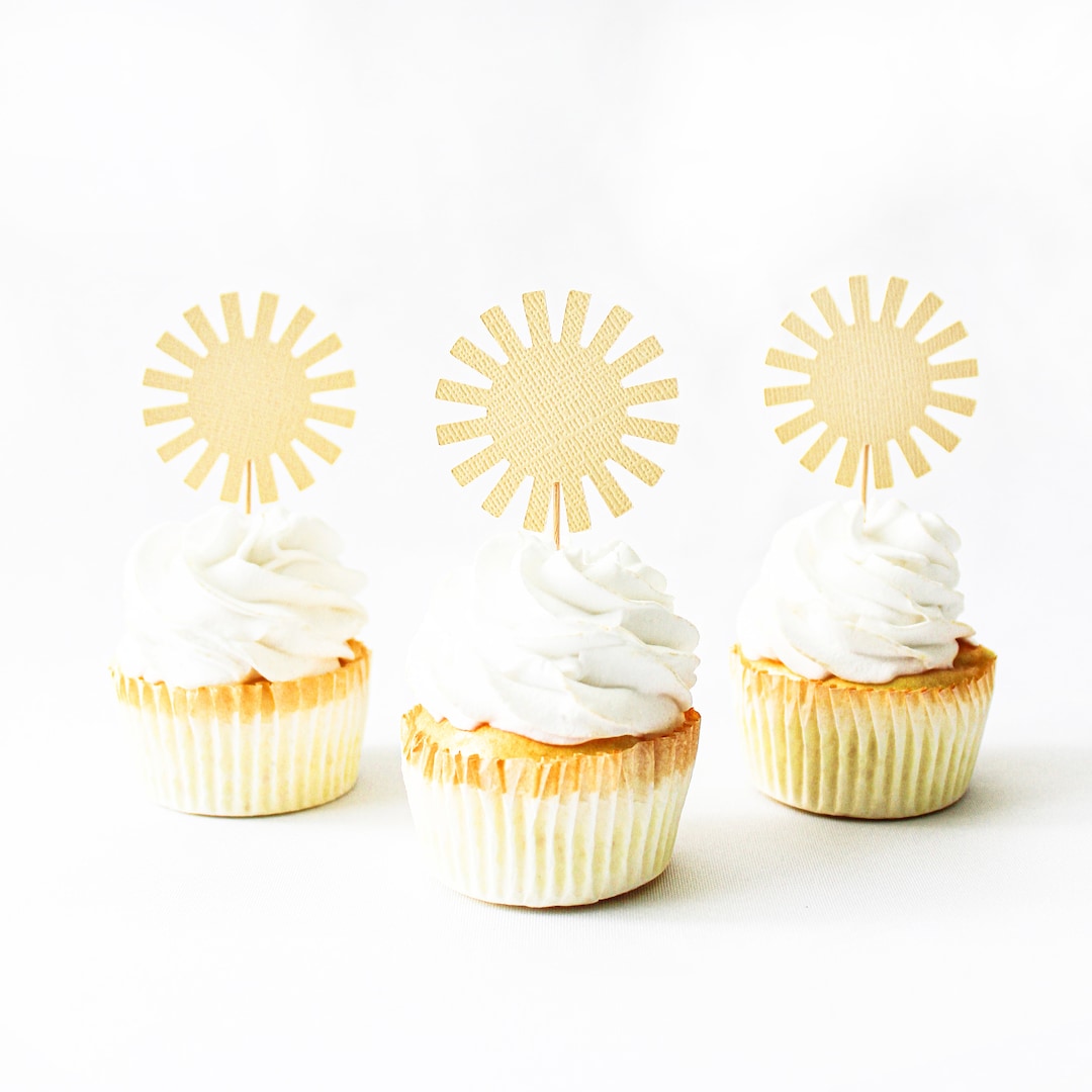 Boho Sun Cupcake Toppers/sun Cupcake Toppers/sunshine Cupcake Toppers ...