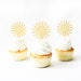 Boho Sun Cupcake Toppers/sun Cupcake Toppers/sunshine Cupcake Toppers ...
