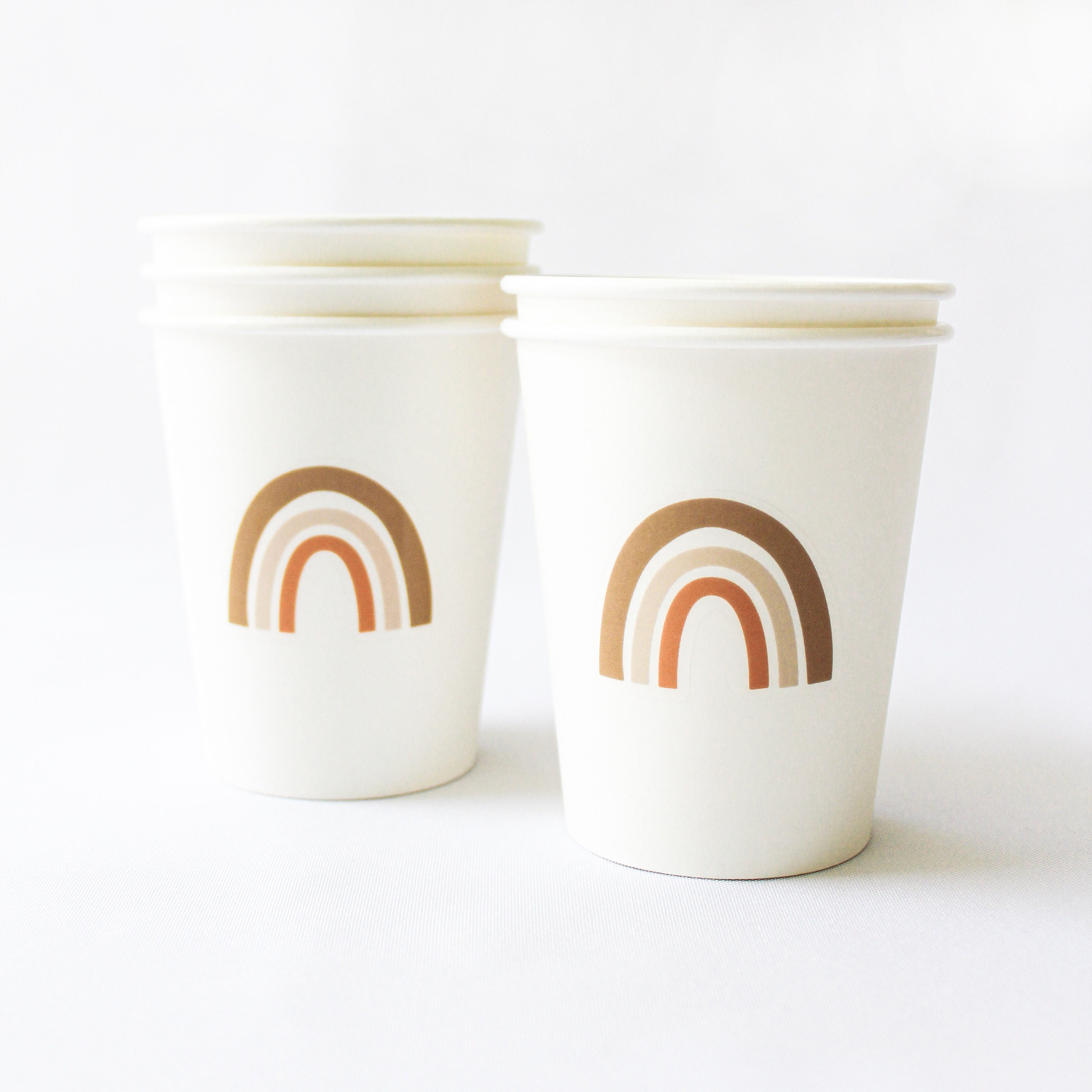 Boho Cups/boho Rainbow Cups/brown Boho Cups/brown Boho Birthday Party ...