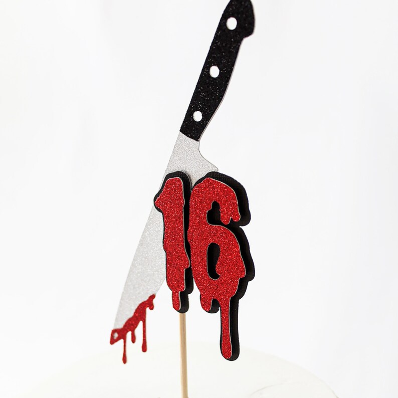 Horror Knife Cake Topper/horror Cake Topper/halloween Happy - Etsy