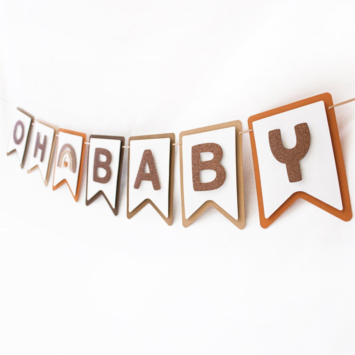 Boho Rainbow Oh Baby Banner/boho OB BABY Banner/boho Rainbow Banner ...