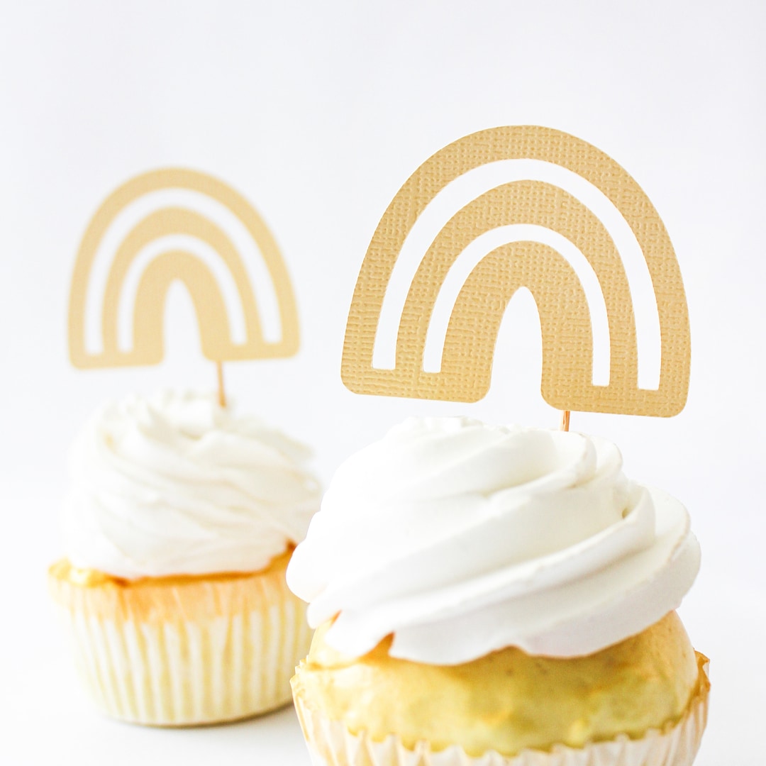 Boho Rainbow Cupcake Toppers/buttermilk Boho Cupcake Toppers/buttermilk ...