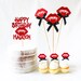 Vampire Birthday Cupcake Toppers/vampire Birthday Party/vampire Lip ...