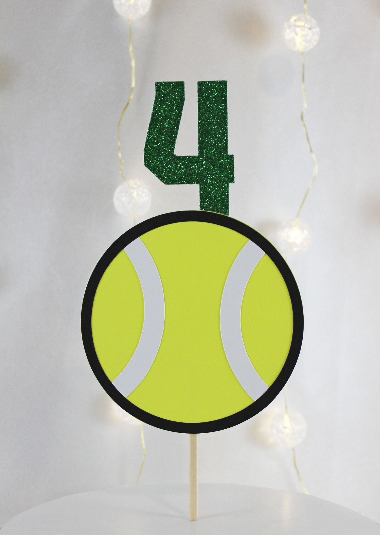 Tennis Cake Topper/tennis With Customized Age Cake - Etsy