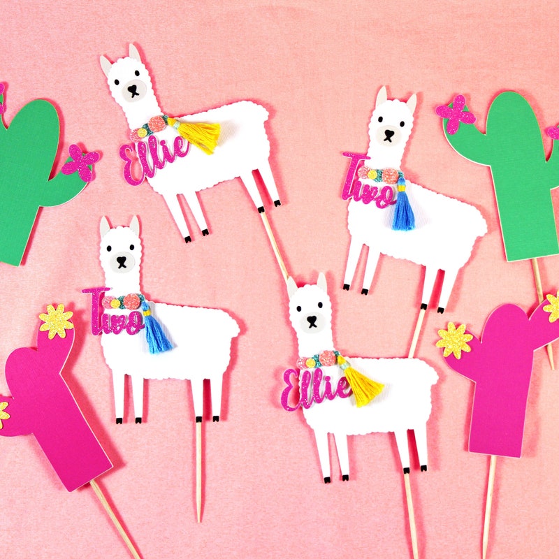 Llama Cupcake Toppers - Etsy