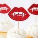 Vampire Birthday Cupcake Toppers/vampire Birthday Party/vampire Lip ...