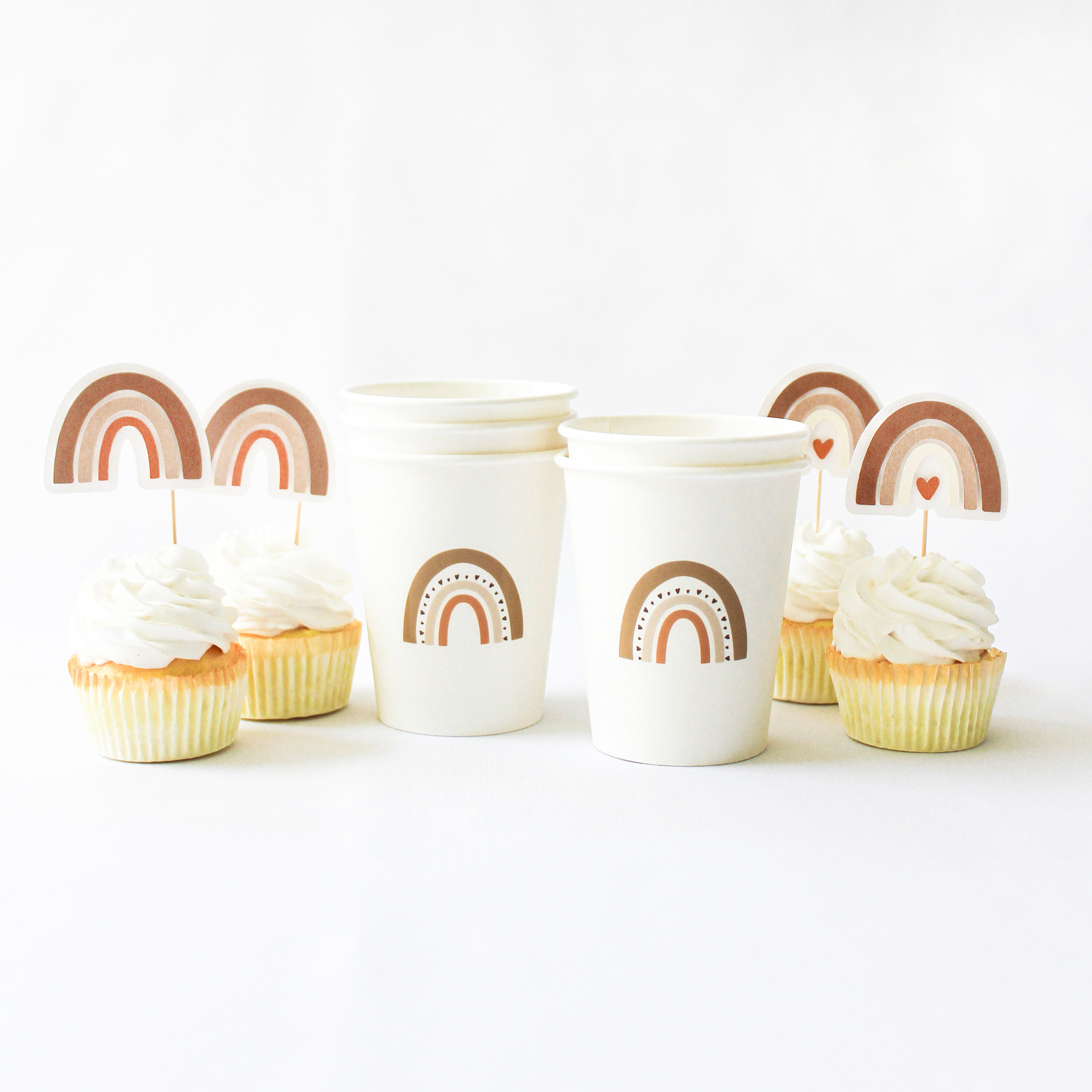 Boho Cups/boho Rainbow Cups/brown Boho Cups/brown Boho - Etsy