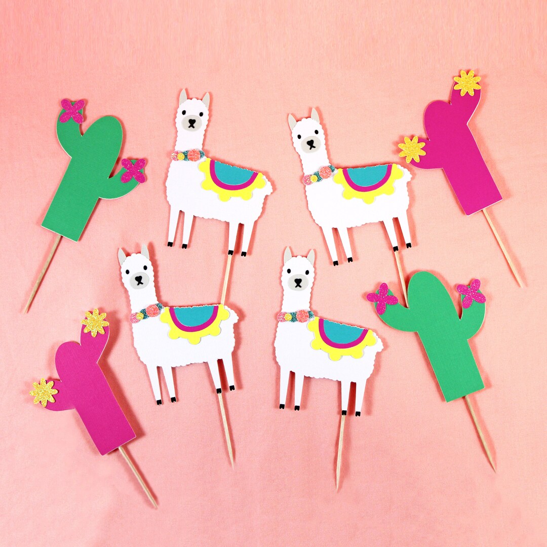 LLAMA Cupcake Topper/llama Party/centerpiece,topper-birthday,baby ...