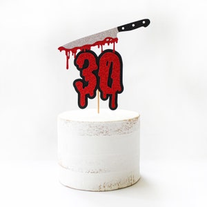 Horror Knife Cake Topper/horror Cake Topper/halloween Happy Birthday ...