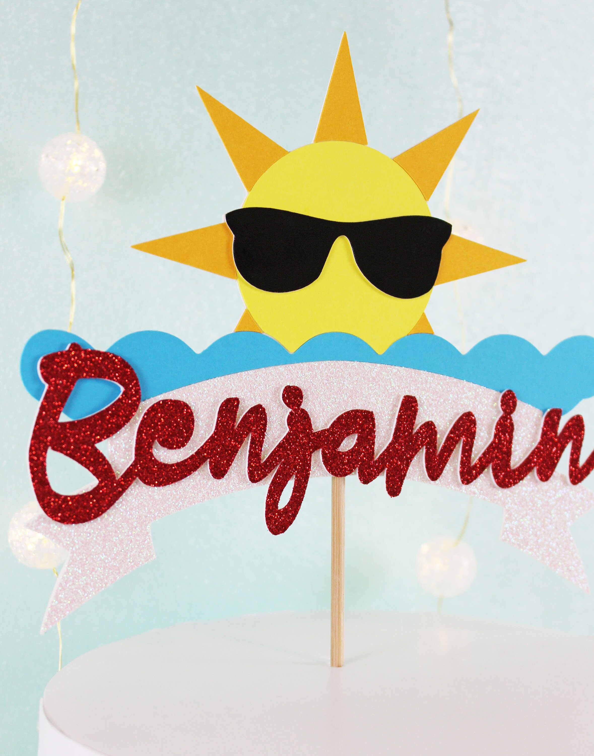 Sun Cake Topper/sunglasses Cake Topper/cloud Cake Topper/little ...