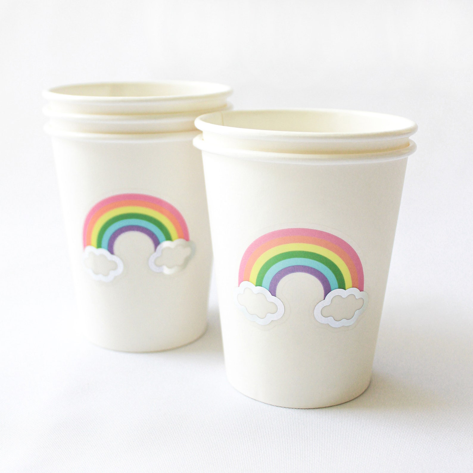 Pastel Rainbow Cups/pastel Rainbow Birthday/pastel Rainbow Party ...