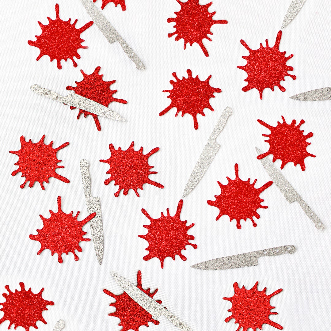 Blood Splatter Confetti/knife Confetti/bloody Birthday Confetti ...