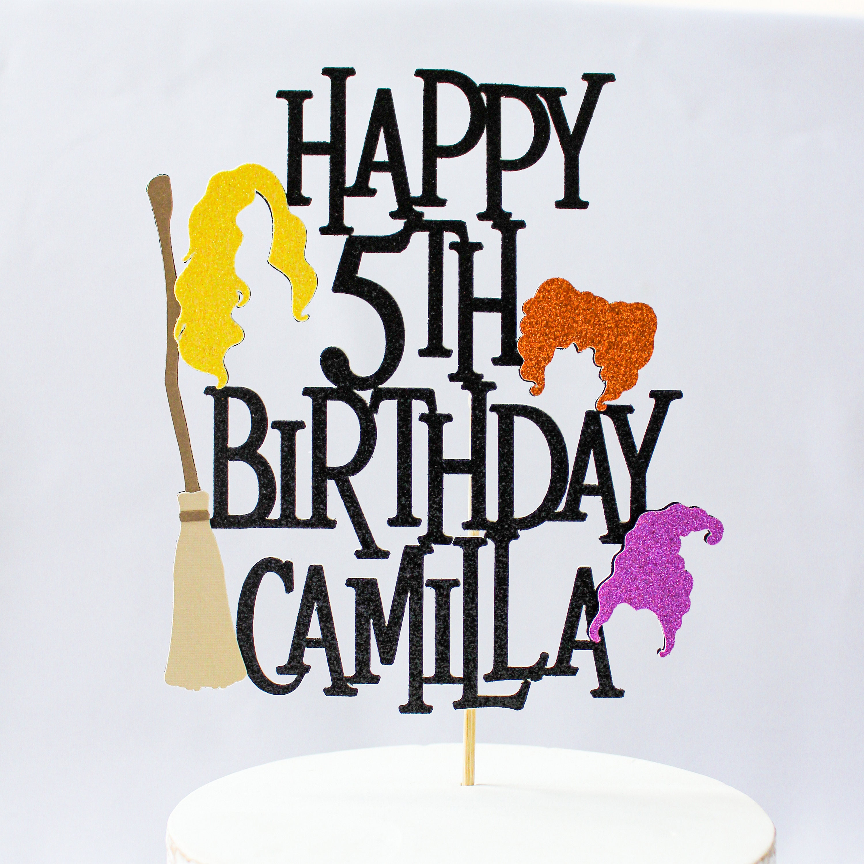 Halloween Birthday Cake Topper/halloween Cake Topper/hocus - Etsy