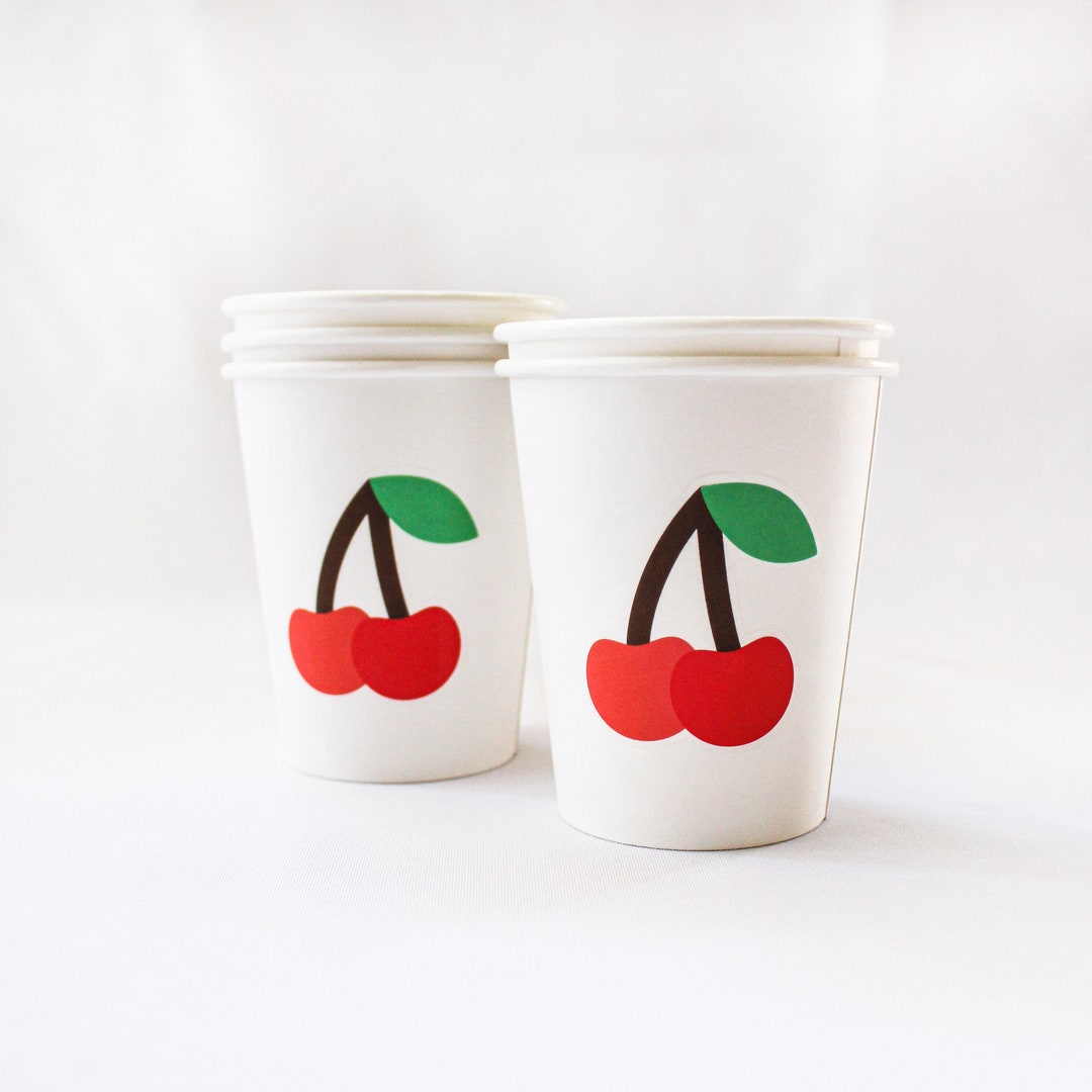 Cherry Cups/cherry Birthday Party Cups/fruit Birthday Party Cup/fruit ...