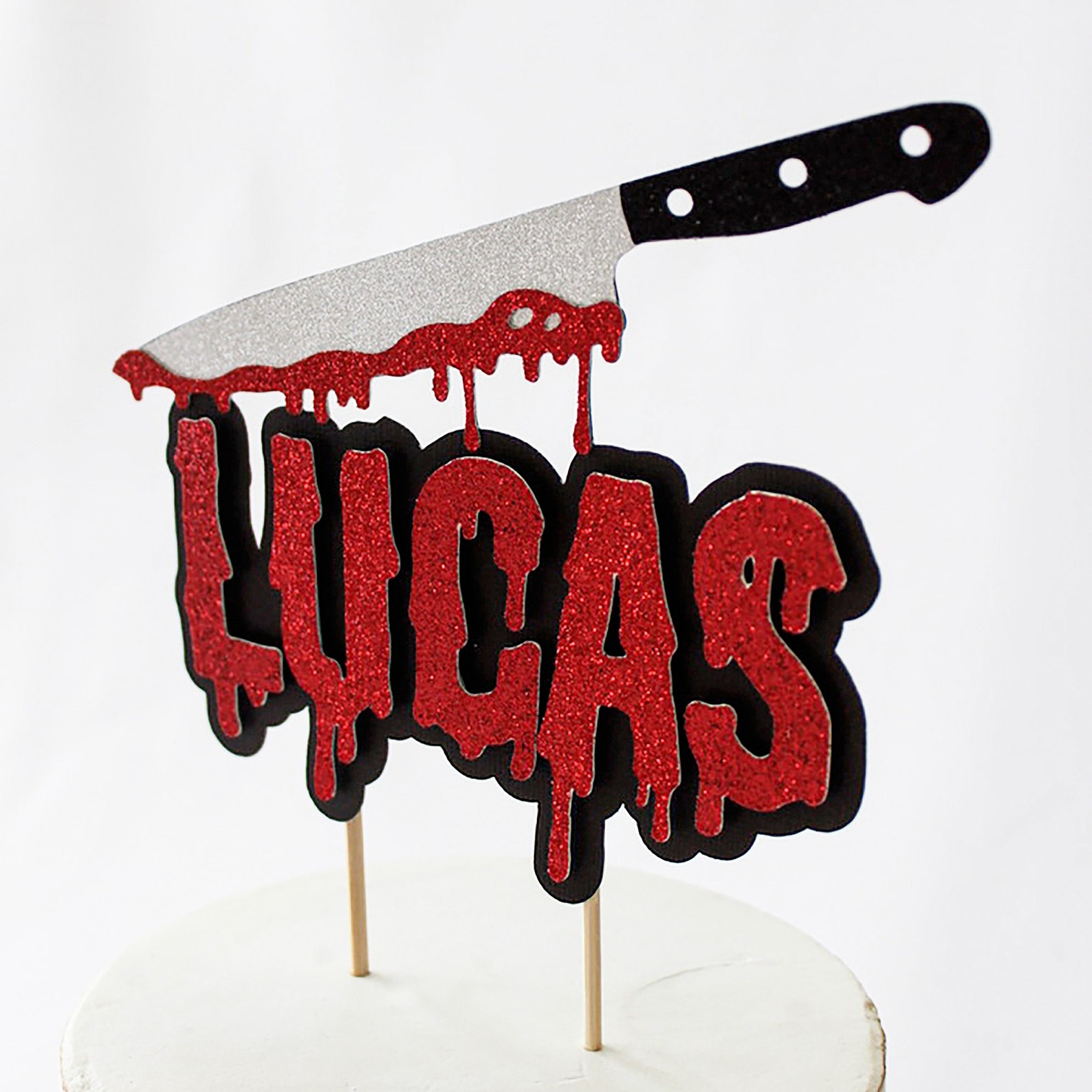 Horror Knife Cake Topper/horror Cake Topper/halloween Happy - Etsy
