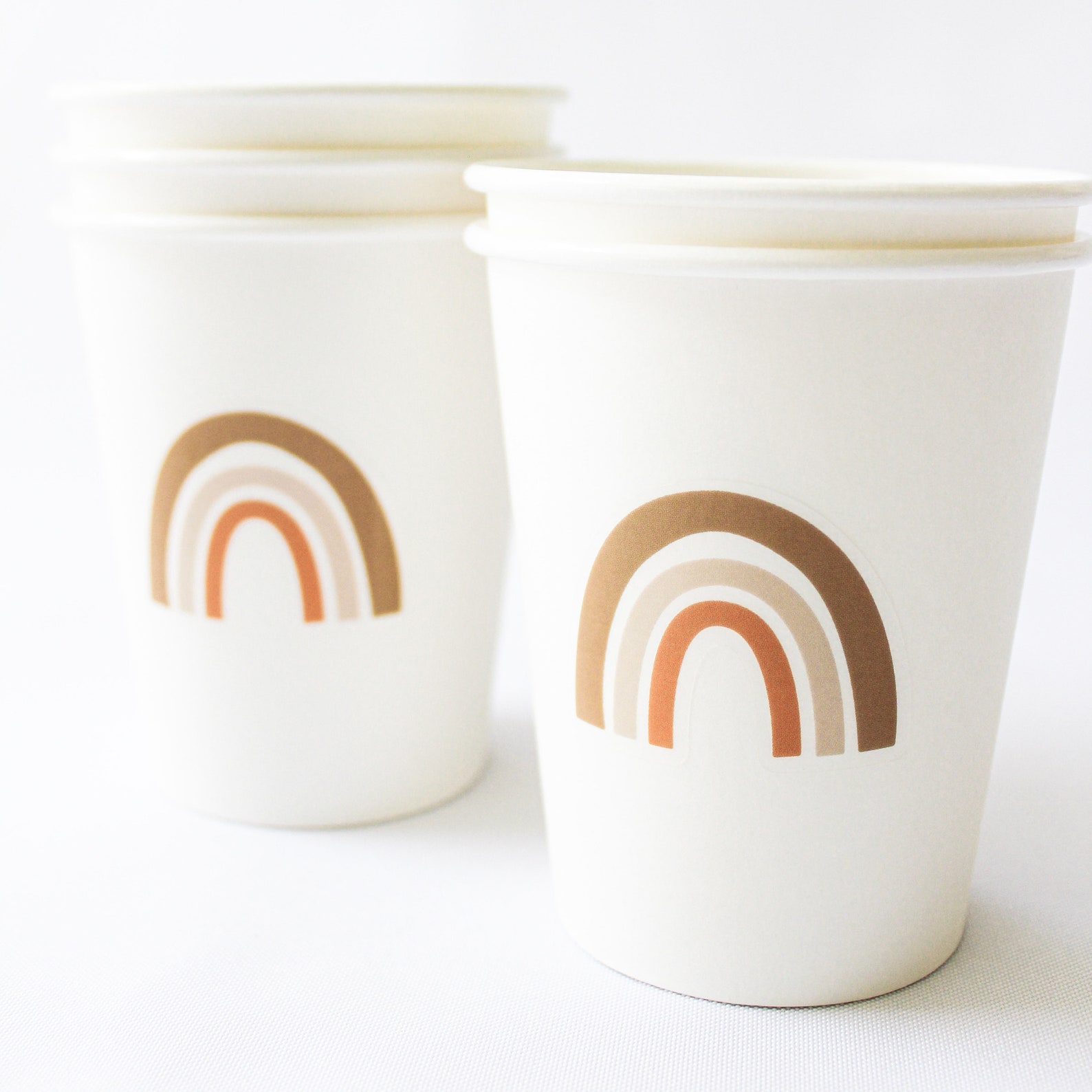 Boho Cups/boho Rainbow Cups/brown Boho Cups/brown Boho Birthday Party ...