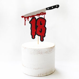 Horror Knife Cake Topper/horror Cake Topper/halloween Happy Birthday ...
