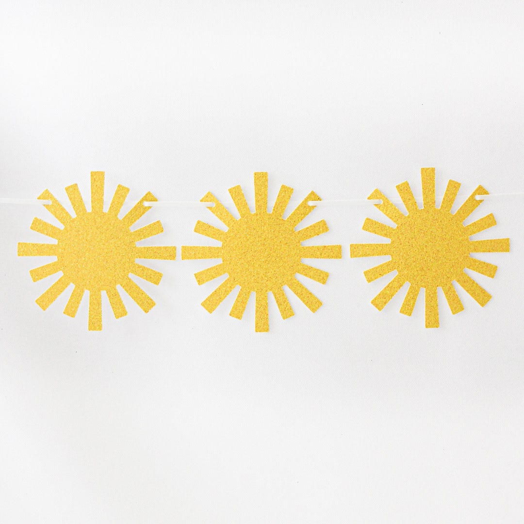 Boho Sun Garland/yellow Boho Sun Garland/yellow Boho Sun Birthday Party ...