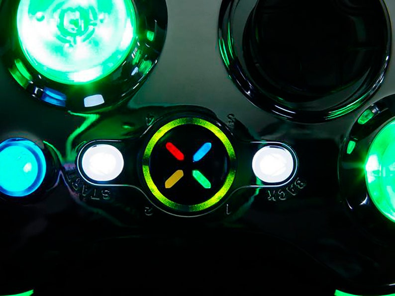 XCM Supreme Wireless Shell chrome/green for Xbox 360 Wireless ...